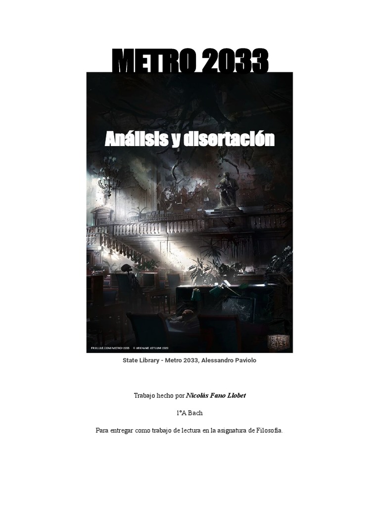 Metro 2033 PDF | PDF | Ideologías | Novelas
