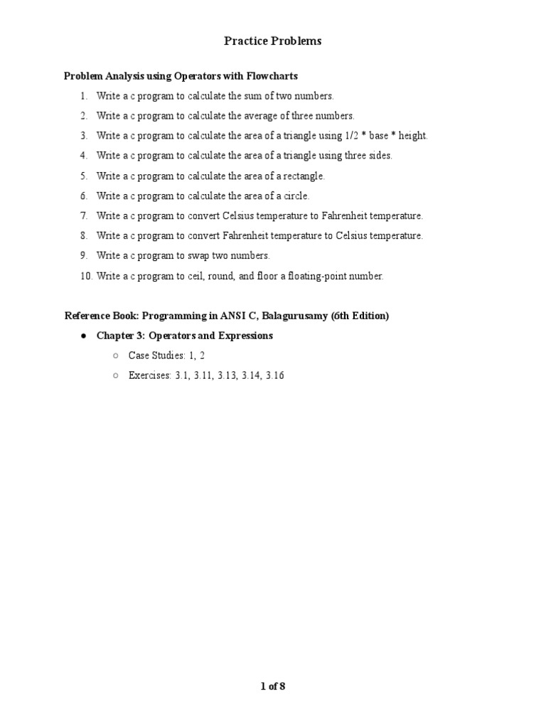 Practice Problems Jul 21 Pdf Matrix Mathematics String Computer Science