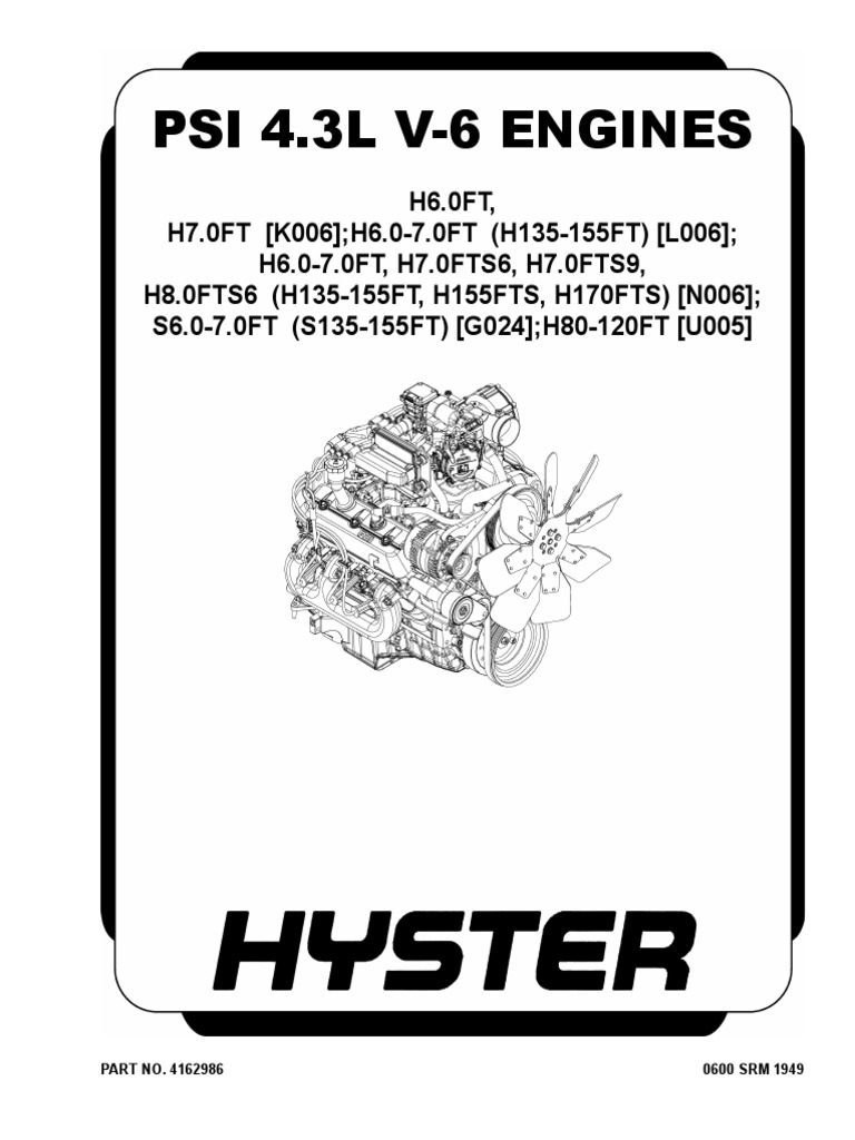 Psi 4.3L V6 Engine PDF | Download Free PDF | Piston | Valve