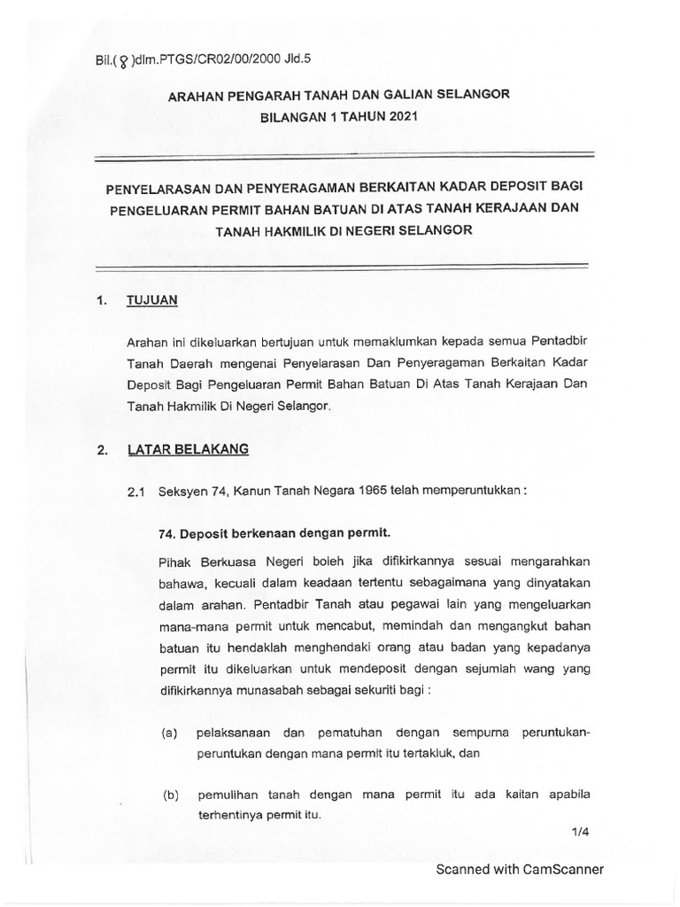 Arahan PTGS Bil 1 2021 PDF | PDF