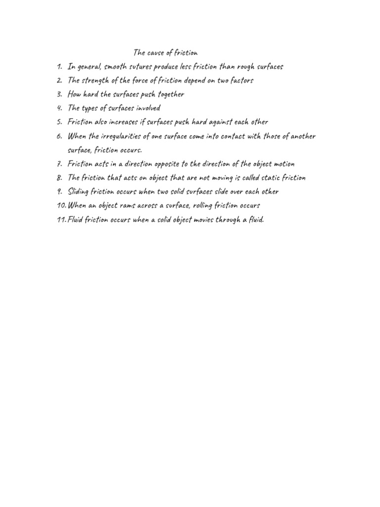 Understanding Friction Basics | PDF