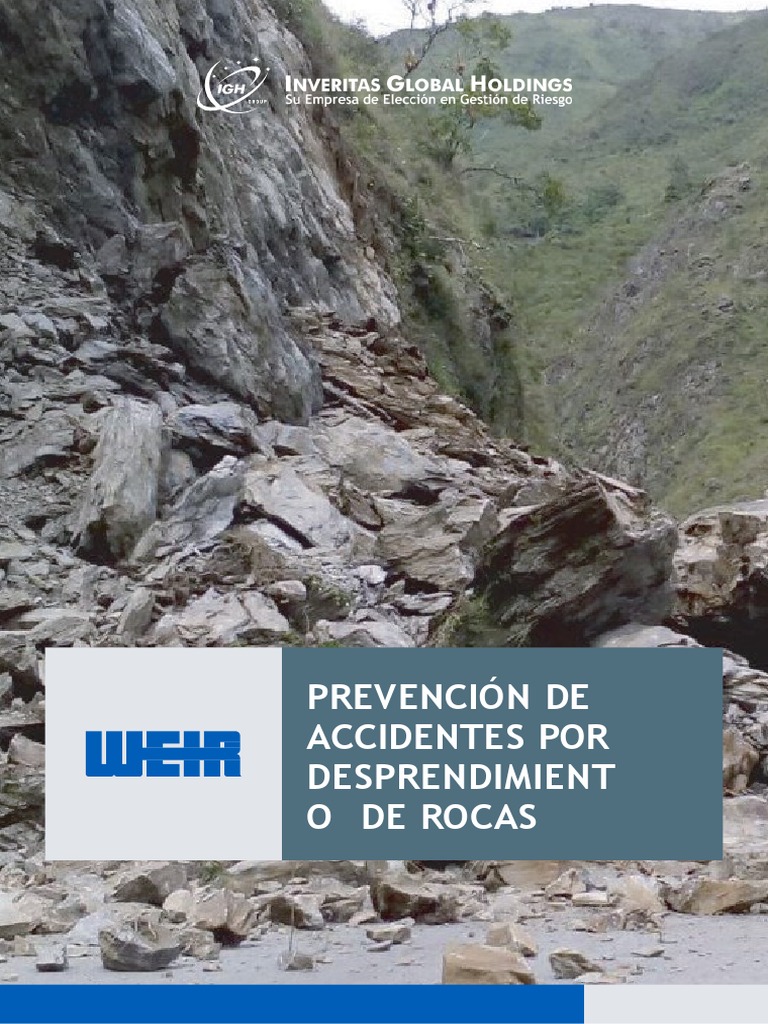 Diptico Prevención de Accidentes Por Desprendimiento de Rocas Weir ...