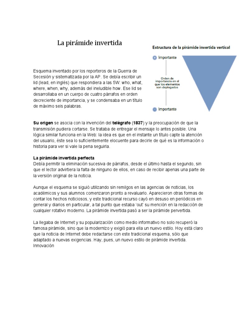 Evolución de la Pirámide Invertida | PDF | Lingüística