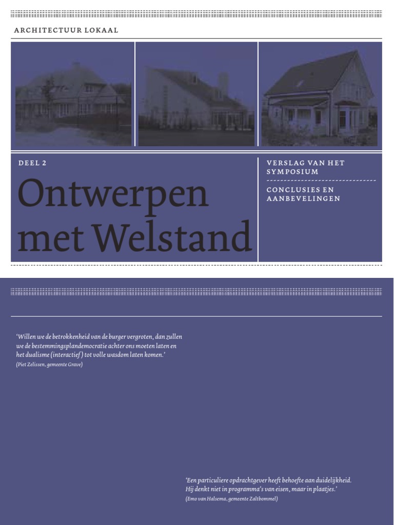 Ontwerpen Met Welstand Deel 2 | PDF