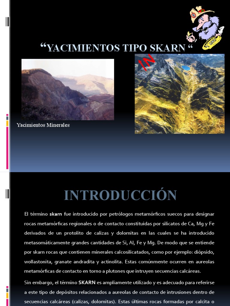 4-Yacimientos Tipo Skarn | PDF | Magma | Roca (geología)