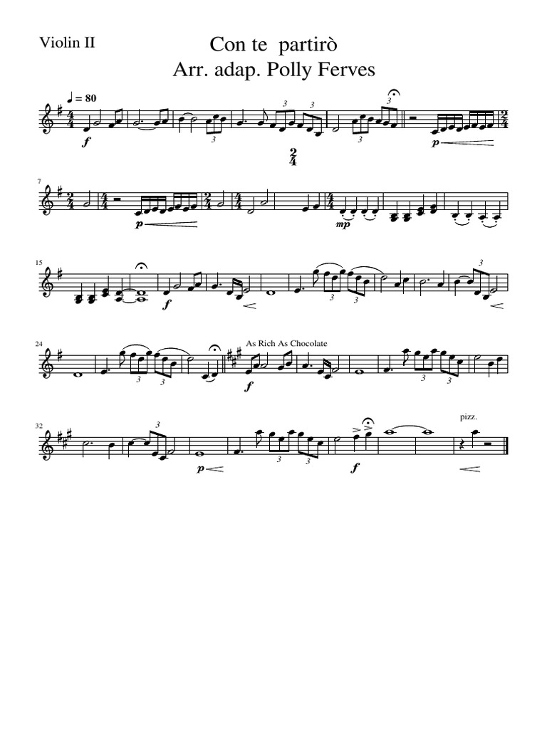 Time To Say Goodbye-Violin II PDF | PDF