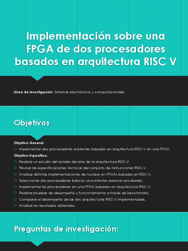 Presentación RISC V | PDF | Microprocesador | Arreglos de compuertas ...