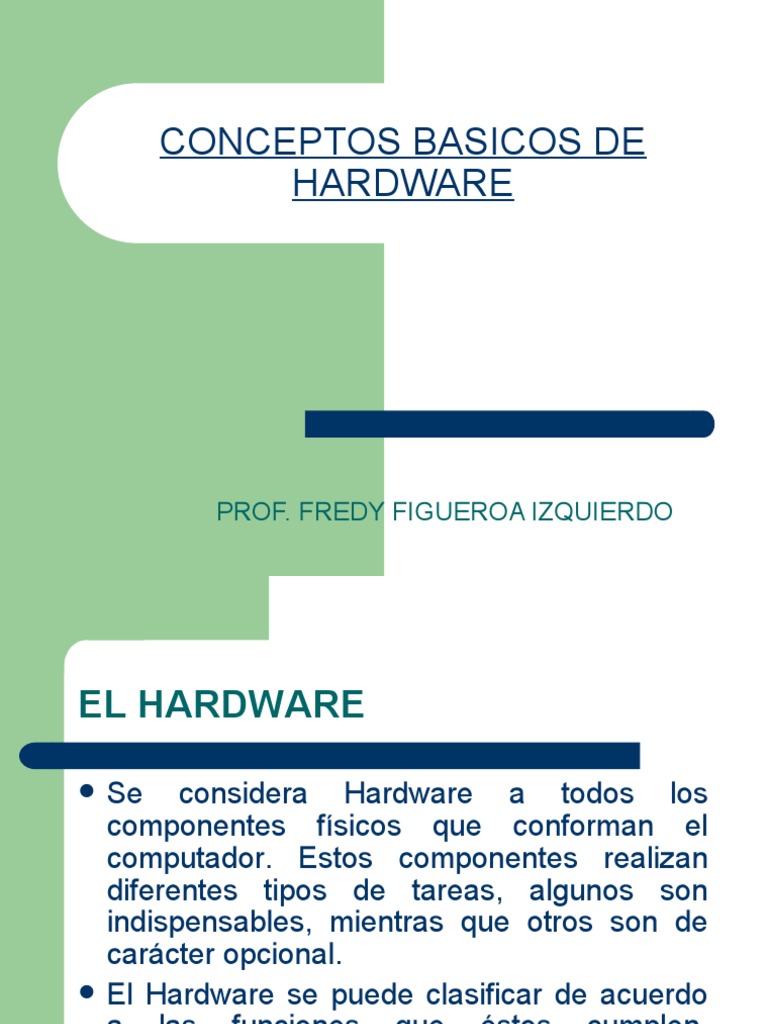 Conceptos Basicos de Hardware | PDF | Hardware de la computadora | Periférico