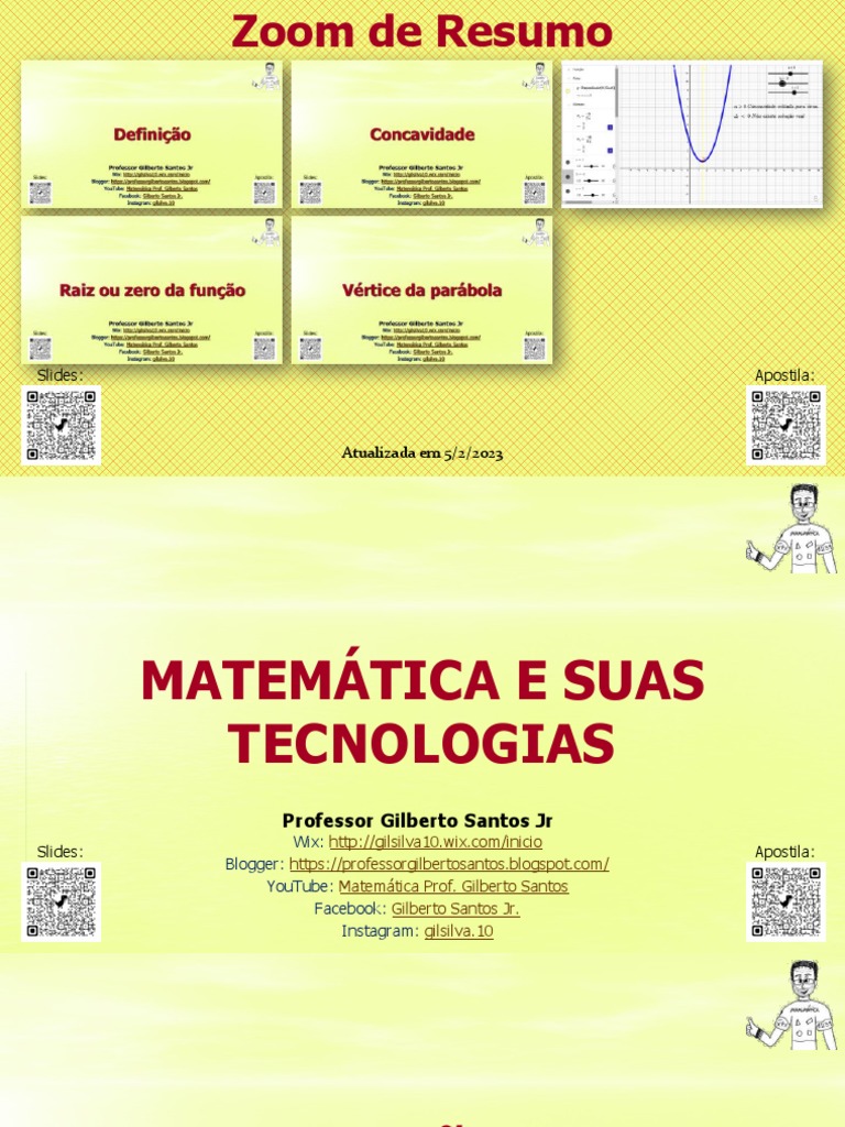Slides Das Aulas De Função E Função Do 2º Grau 43 Slides Pdf