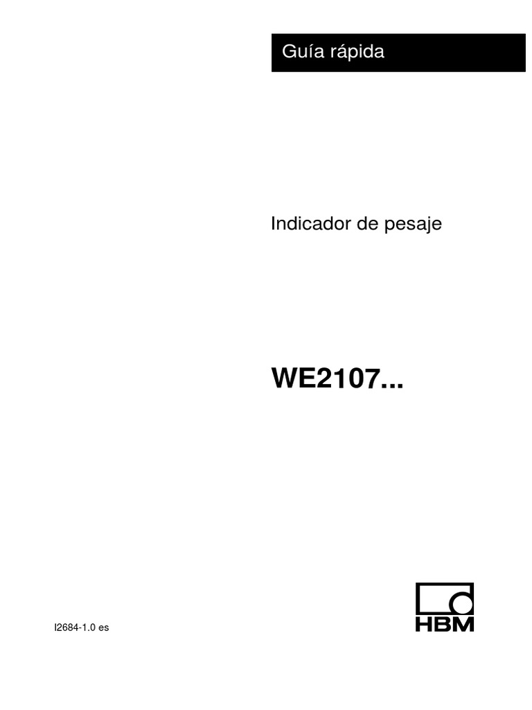 HBM WE2107 Guia Rapida | PDF | Ingenieria Eléctrica | Medición