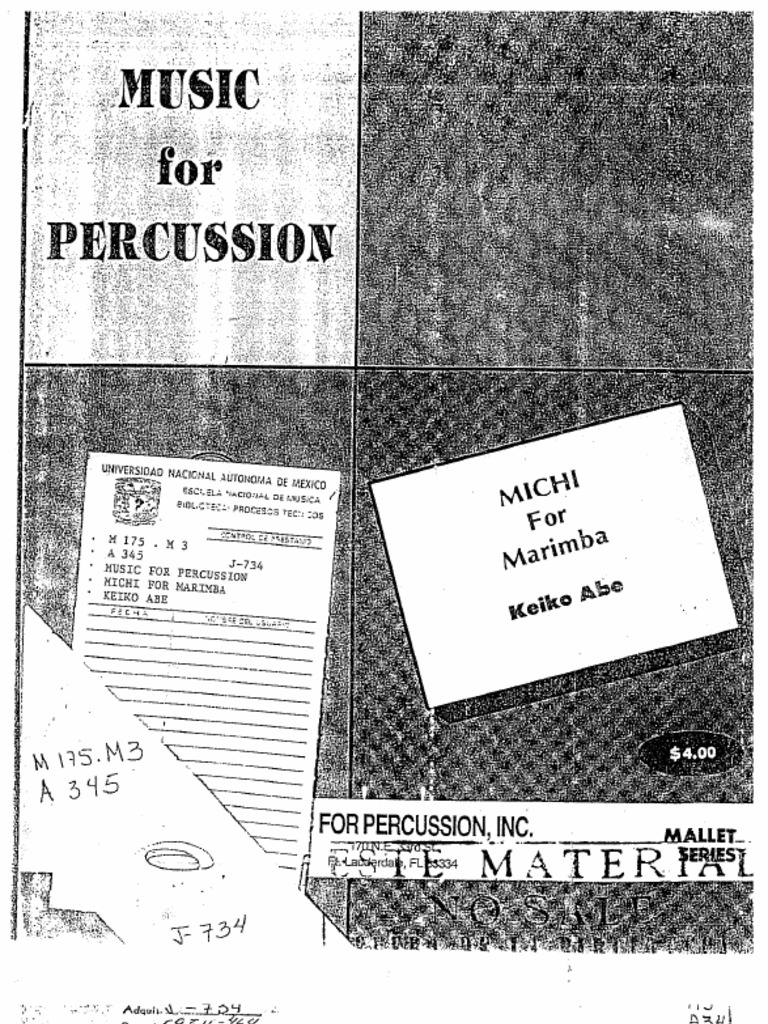 Keiko Abo Michi For Marimba Pdf