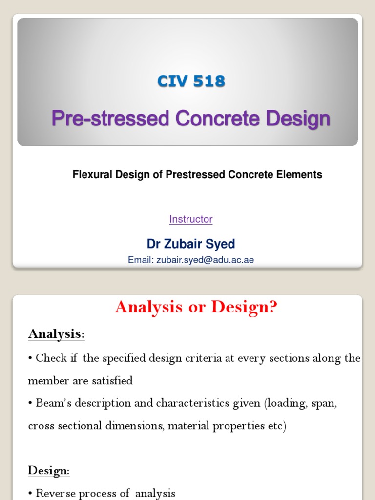 Prestressed Concrete Lecture 04 Dr Zubair Download Free Pdf