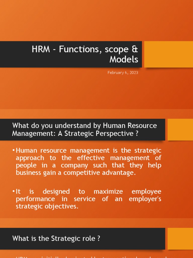 Session 1 Functions Scope And Models Pdf Human Resource