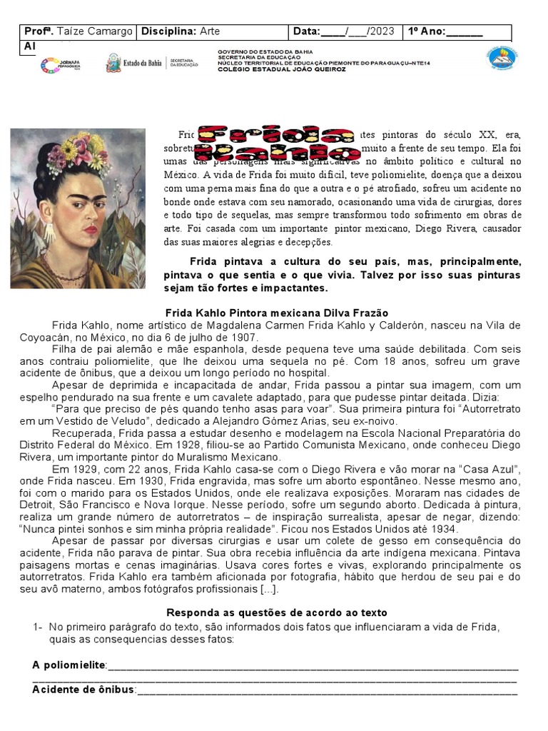 Frida Kahlo Vida e Obra | PDF