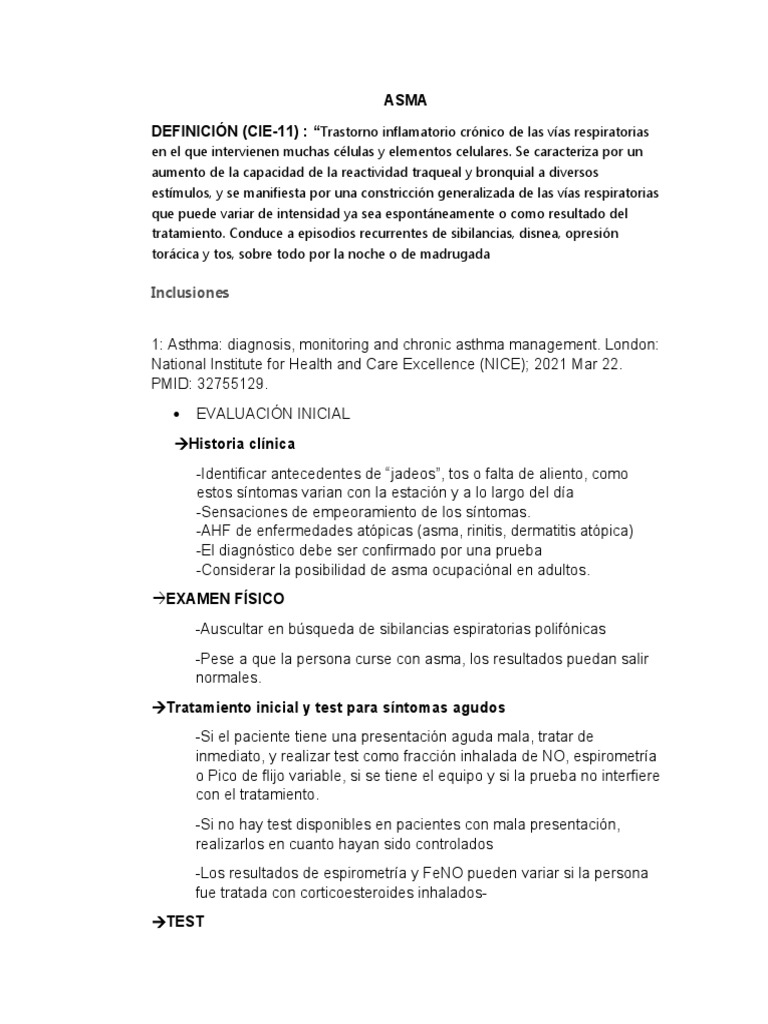 ASMA | PDF | Asma | Ciencias de la Salud