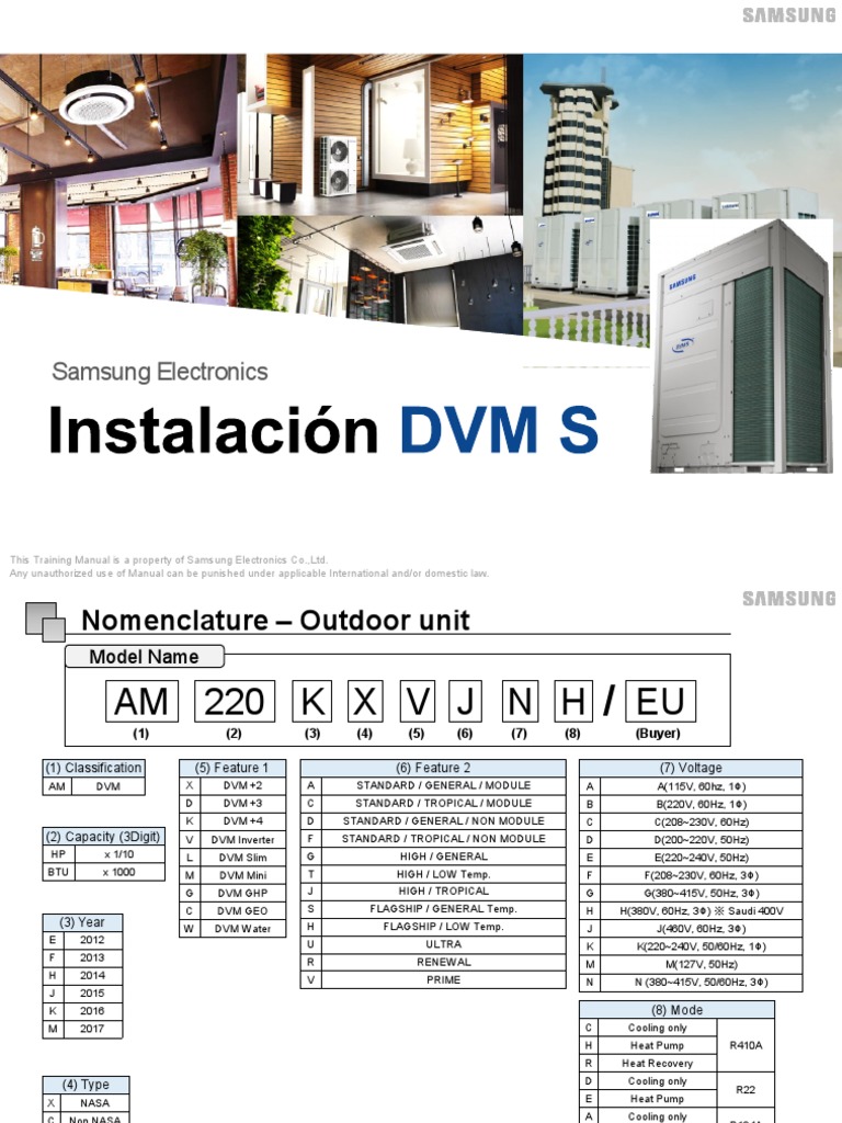 Samsung DVM S Installation Manual | PDF | Physical Quantities ...