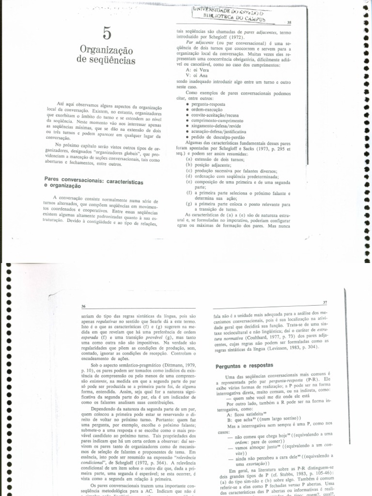 Marcuschi - Análise Da Conversação (P. 34-52) PDF | PDF
