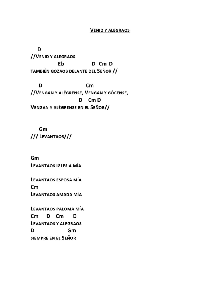 Venid y Alegraos PDF | PDF