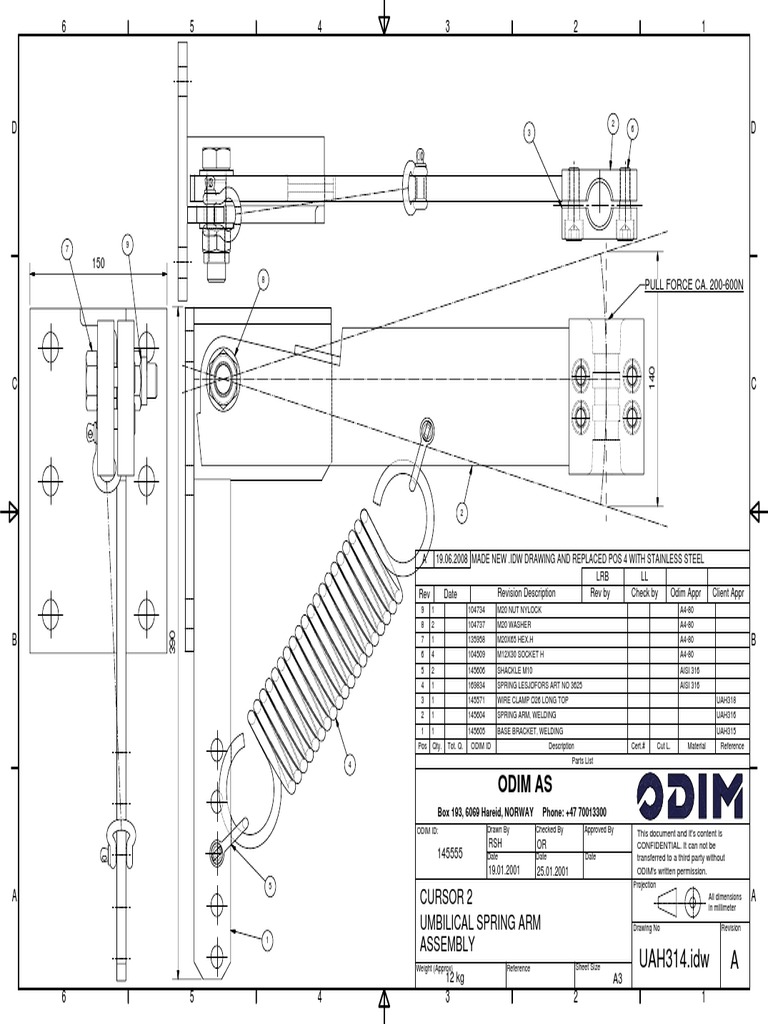 Uah314 Cursor Umbilical Spring Arm Assembly | PDF | Materials | Joining