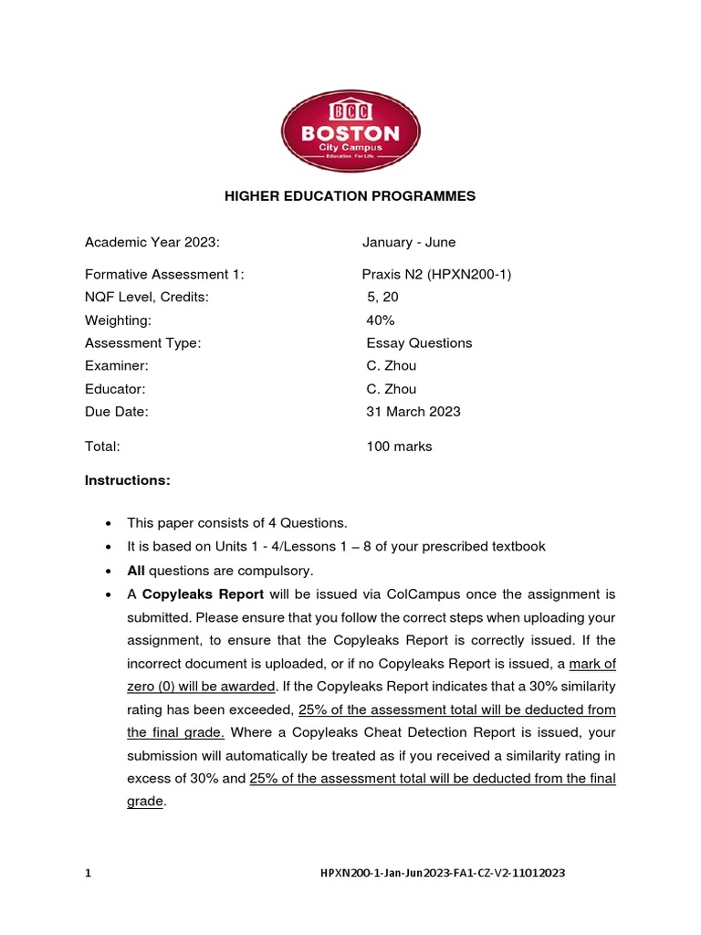 HPXN200 1 Jan Jun2023 FA1 CZ V2 11012023 | PDF | Computer Network | Ip Address