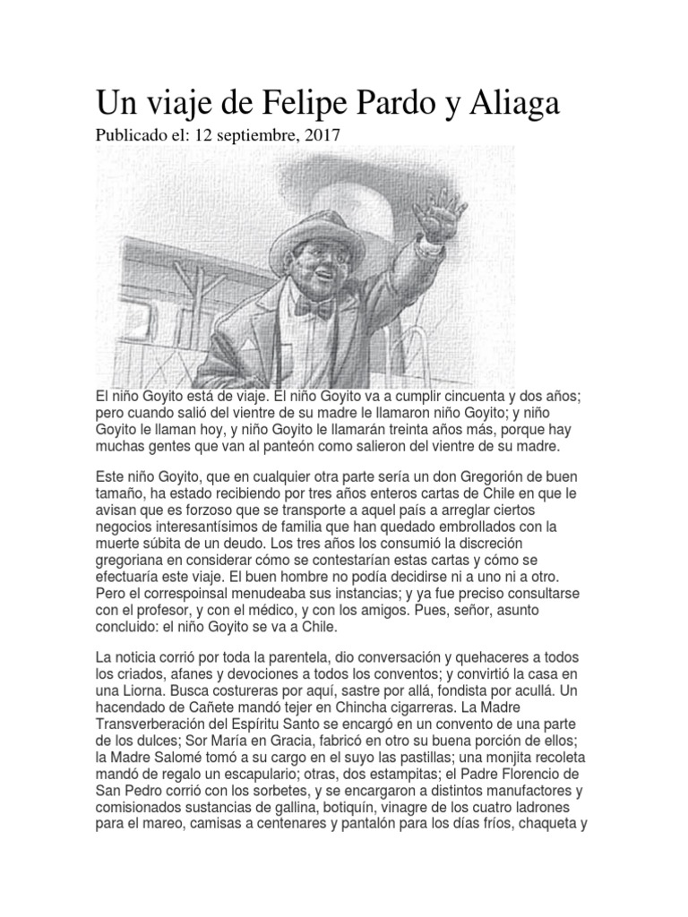 Un Viaje de Felipe Pardo y Aliaga | PDF
