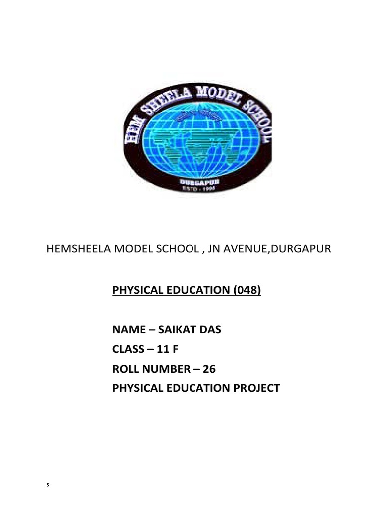Class 11 Physical Education Project | PDF | Art