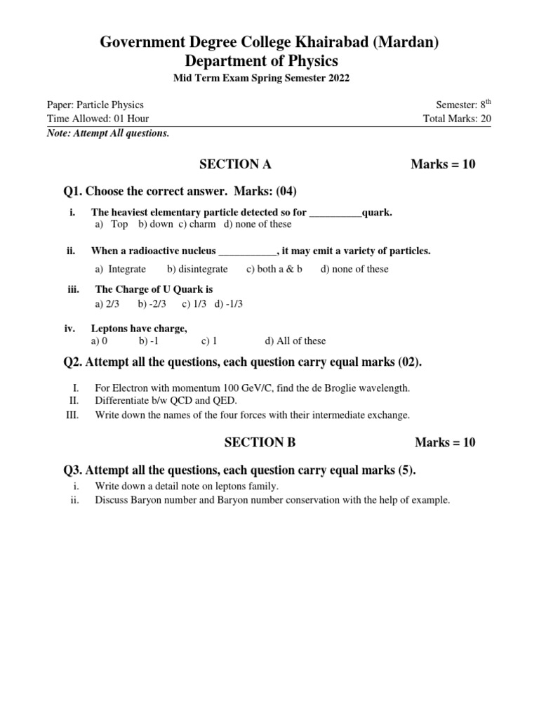 Particle Physics | PDF