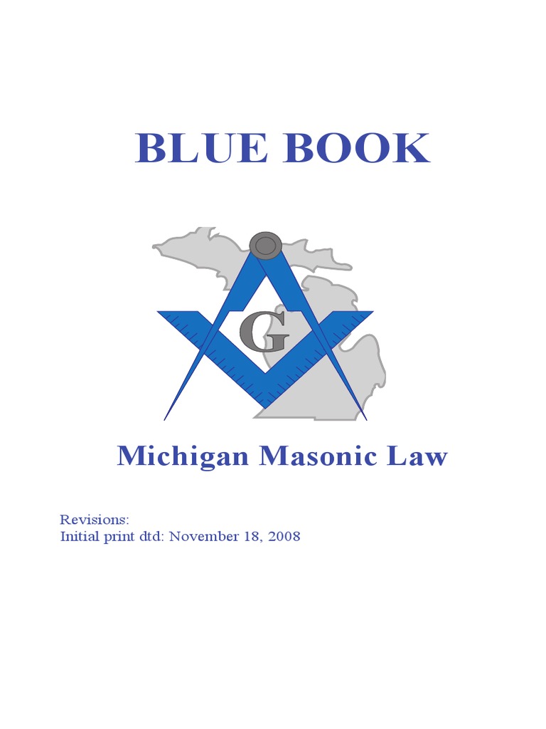 Michigan Masonic Law Blue Book 2008 | PDF | Freemasonry | Masonic Lodge
