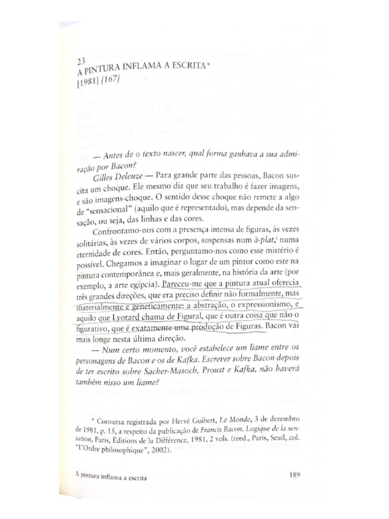 Deleuze. Pintura Inflama Escrita | PDF