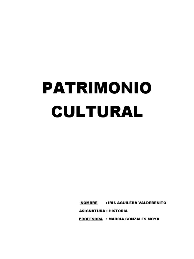 Patrimonio Cultural | PDF