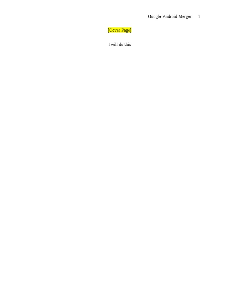 Acquisition of Android by Google Fin | PDF | Mergers And Acquisitions ...