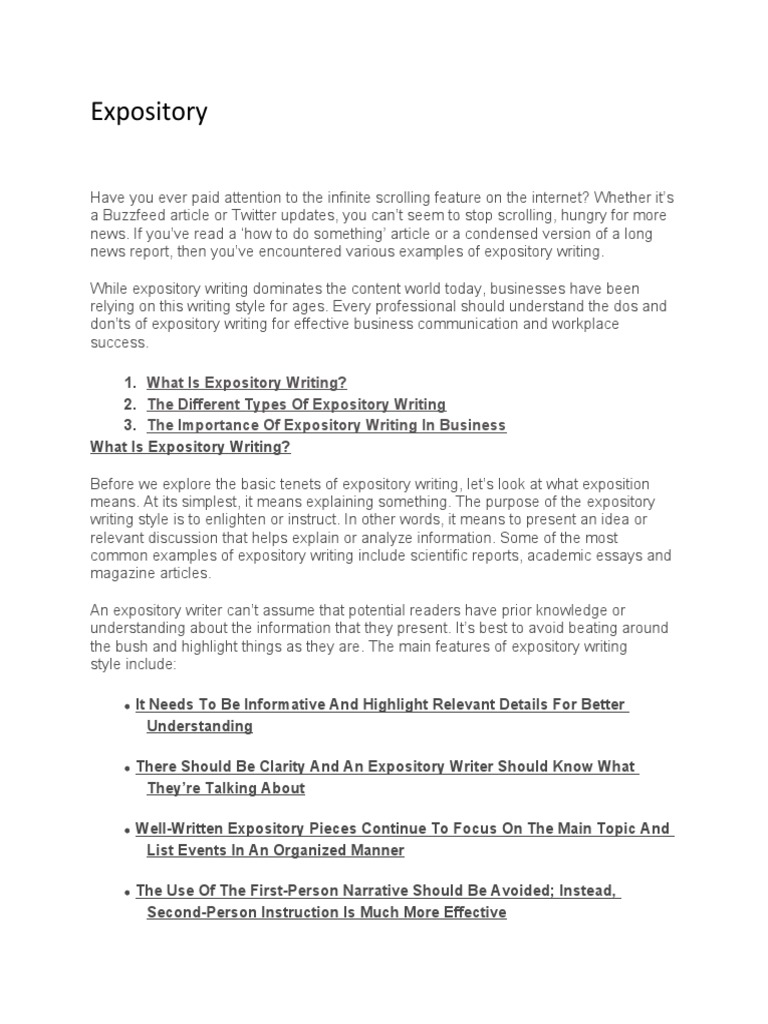 The Basics of Expository Writing: Understanding This Important Writing ...