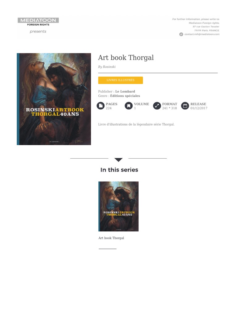 Art Book Thorgal : Illustrations Légendaires | PDF | Fiction générale