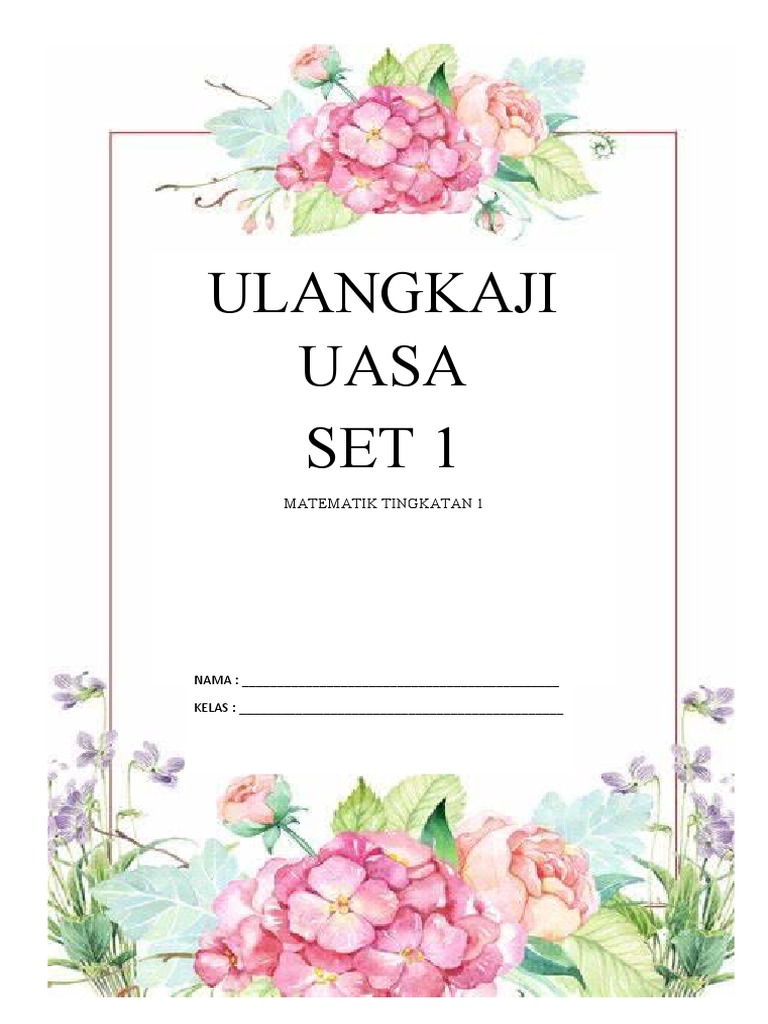 Ulangkaji UASA F1 | PDF
