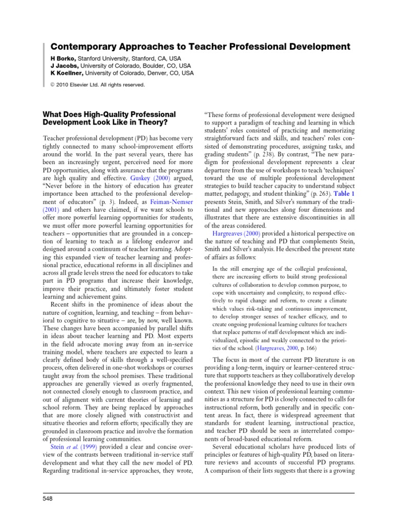 Borko 2010 | Download Free PDF | Teachers | Learning Borko 2010 | Download Free PDF | Teachers | Learning