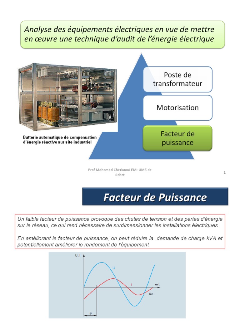 Présentation Analyse 3 Facteur de Puissance | PDF | Puissance (physique) | Condensateur