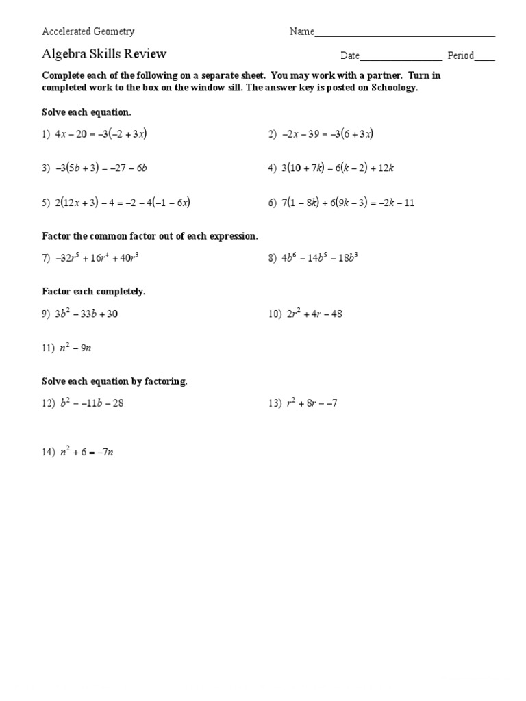 Geometry Algebra Review PDF | PDF | Mathematical Concepts | Mathematics