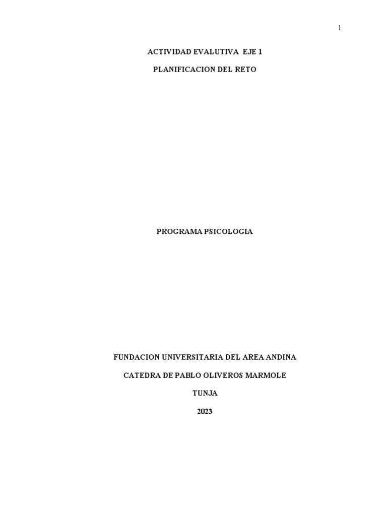 Actividad Evaluativa Eje 3 Identifiacion Del Reto Catedra. | PDF ...