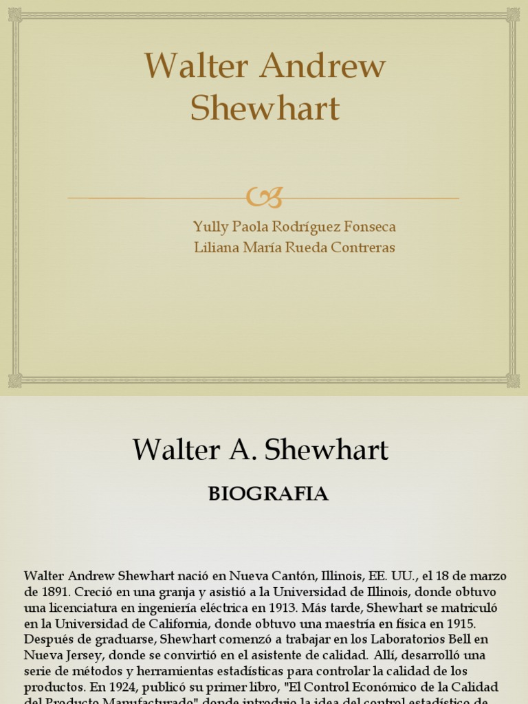 Walter Shewhart-2 | PDF | Calidad (comercial) | Science