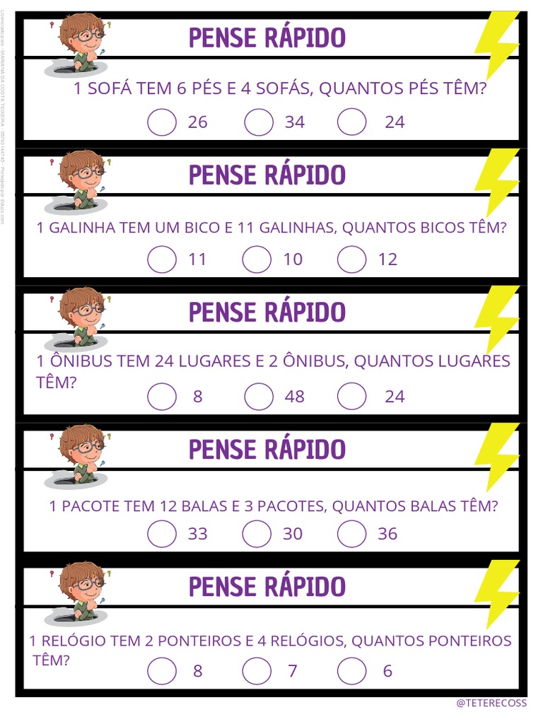 Pense Rapido 1 | PDF