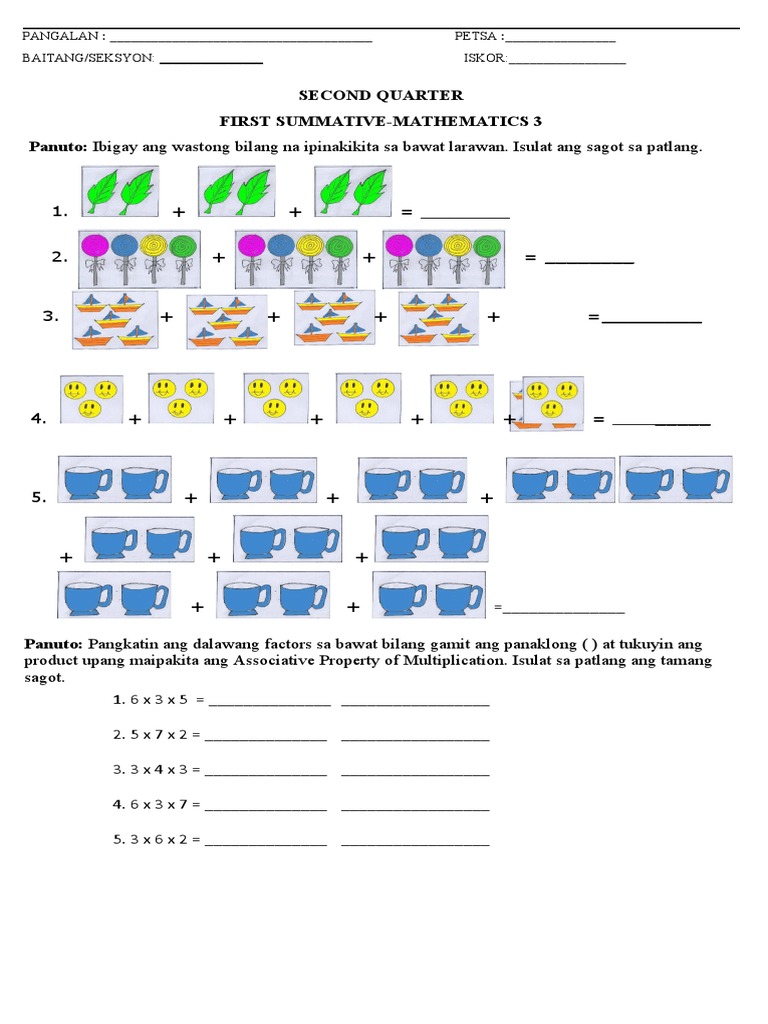 First Summative Math Q2 | PDF