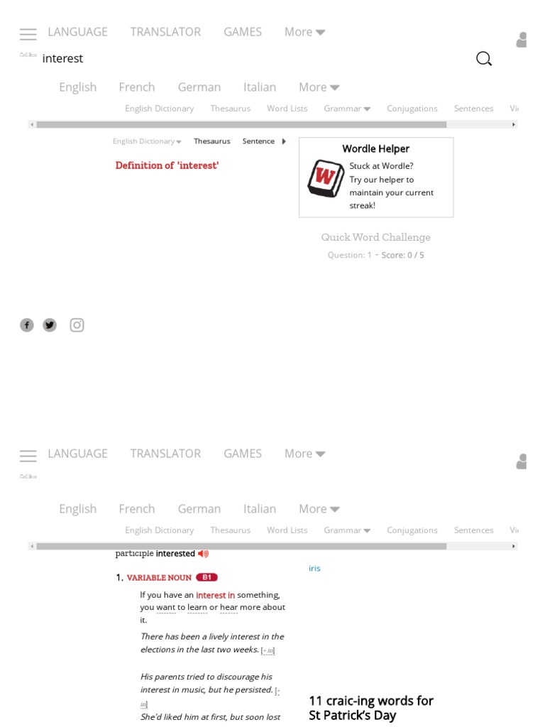 Interest Definition and Meaning - Collins English Dictionary | PDF ...