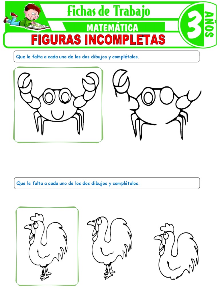 Figuras Incompletas para Ninos de 3 Anos 1 | PDF