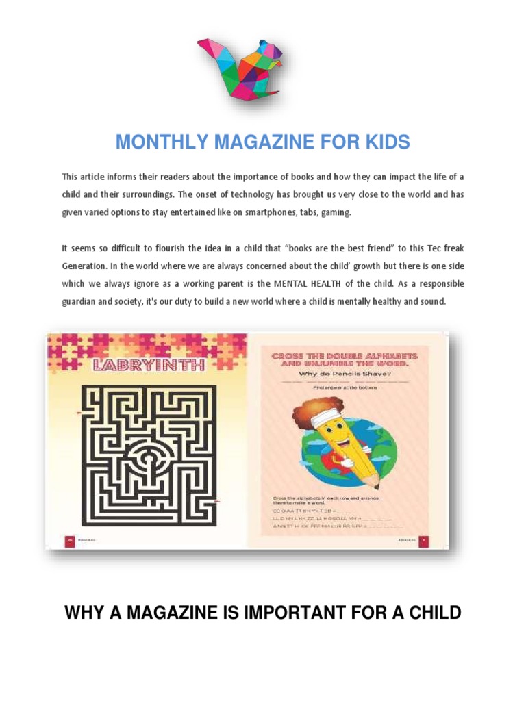 MONTHLY MAGAZINE FOR KIDS The Squizzle W | PDF | Learning | Psychology