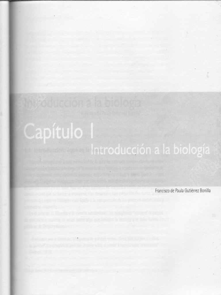 Cap 1-Introduccion Historia de Biología | PDF