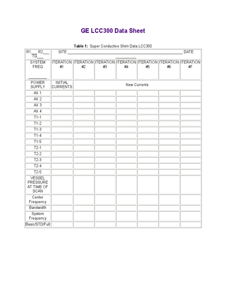 GE LCC300 Data Sheet | PDF | Science & Mathematics