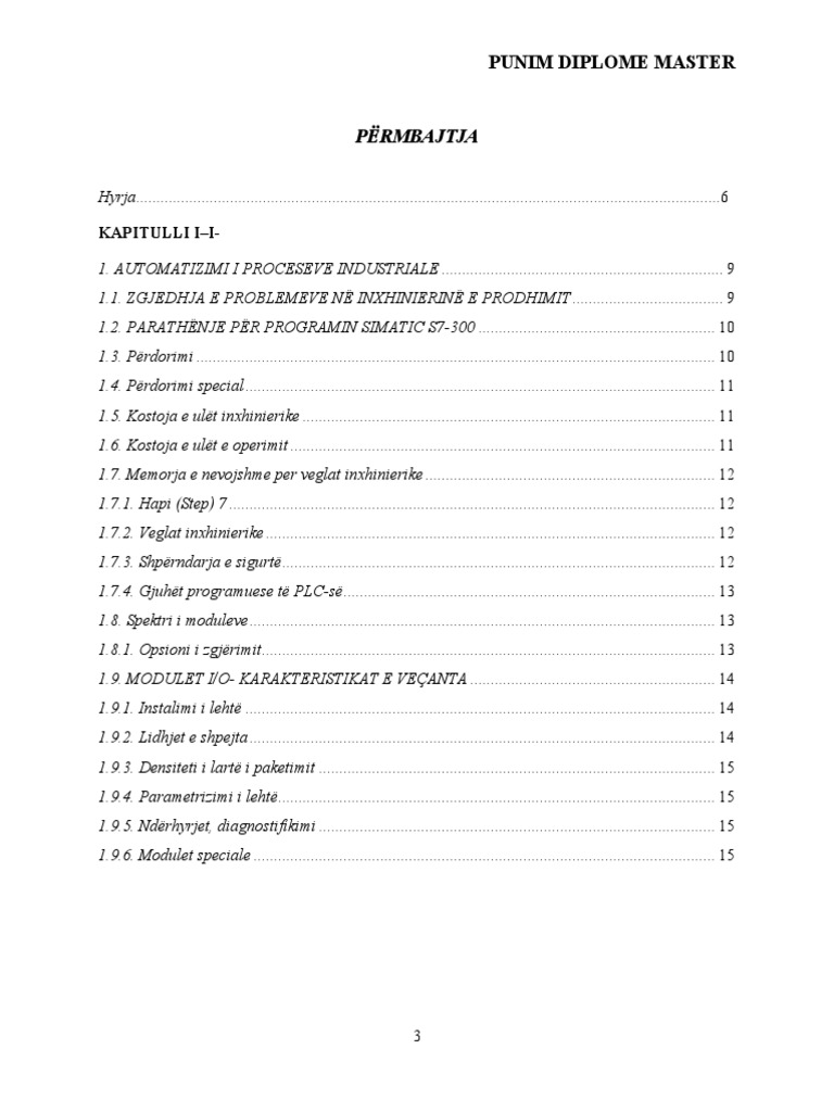 Përmbajtja: Punim Diplome Master | PDF