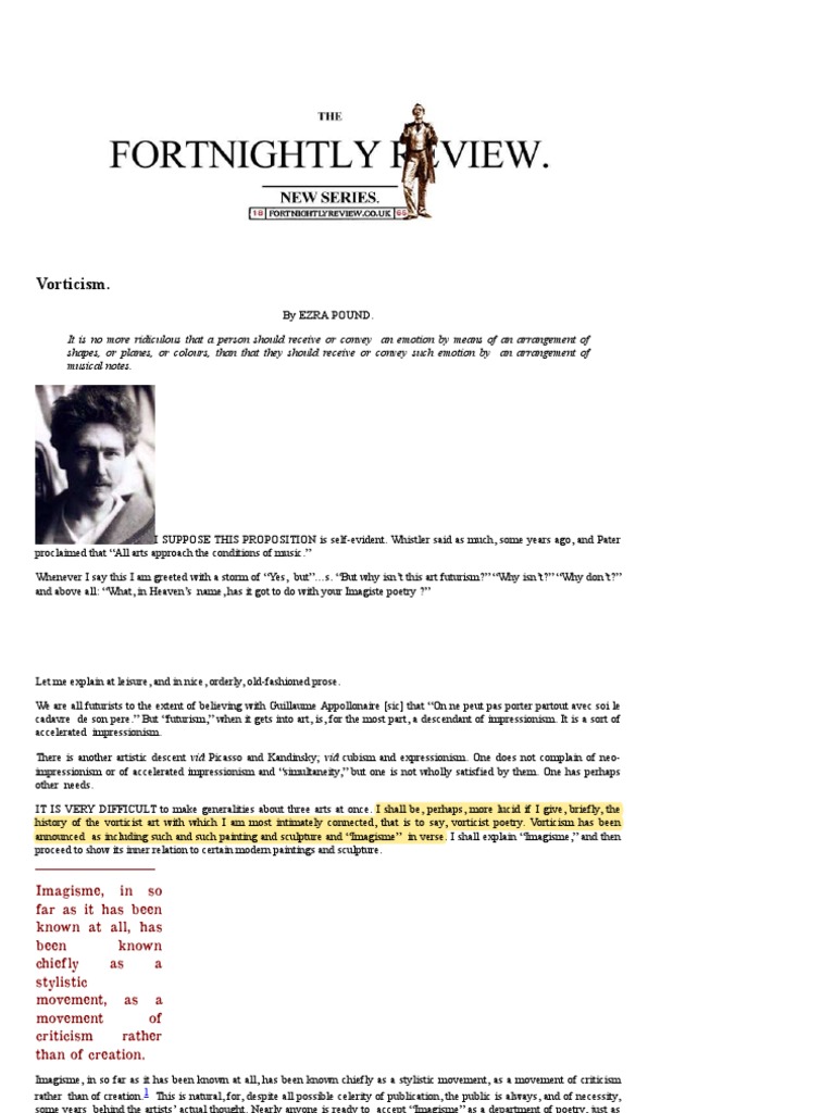 Vorticism by Pound PDF | PDF | Circle | Geometry