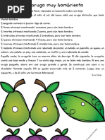 Cuento La Oruga Muy Hambrienta | PDF