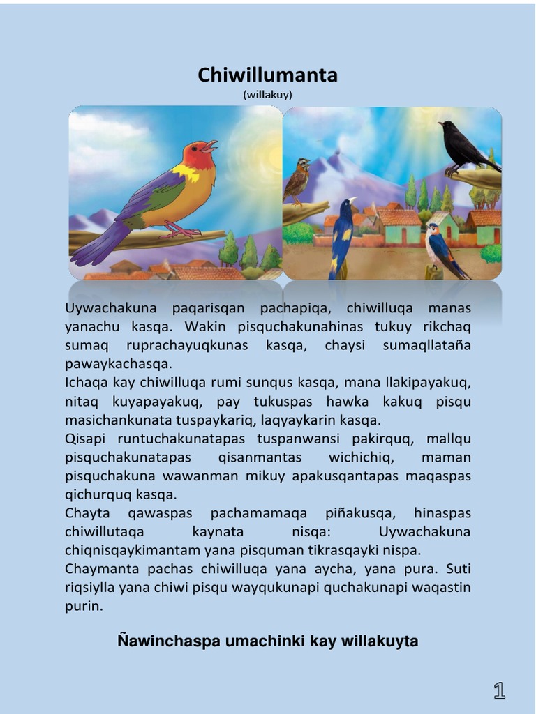 Comprensión Lectora en Quechua | PDF